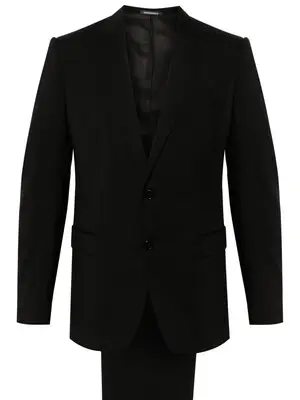 Emporio Armani Wool Single-breasted Suit - Black