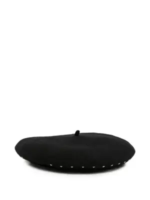 Emporio Armani Logo Wool Basque Hat