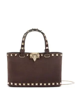 Valentino Garavani Rockstud Suede Leather Mini Bag - Brown
