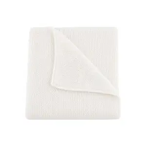 LOOM & COVE 100% Cashmere Honeycomb Baby Blanket - White