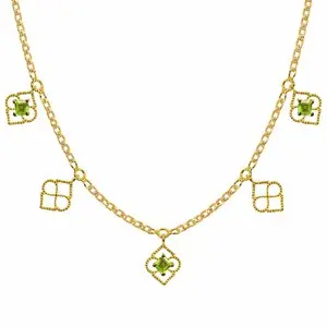 CHARLOTTE'S WEB JEWELLERY Moroccan Charm Necklace With Peridot - Gold