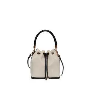 SAONARA BRAND Bucket Bag Linen Leather - Black