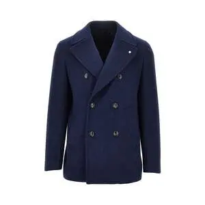 LUIGI BIANCHI Virgin Wool Cloth Jacket - Blue