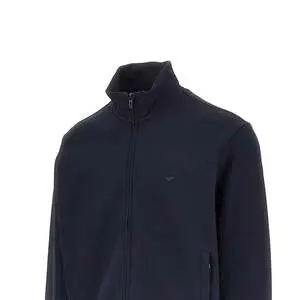 Emporio Armani Piquet Jersey Full-zip Sweatshirt