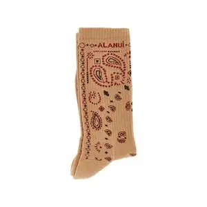 Alanui Cotton-blend Socks With Bandana Motif