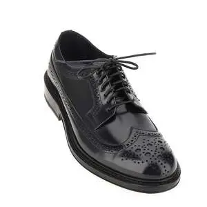 JUAN LACARCEL BY CALCE Brushed Leather Wing Tip Derby Shoes