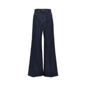 Max Mara Cotton Denim Wide-leg Jeans - Blue