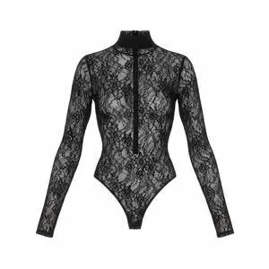 Andamane Ziggy' Lace Bodyuit - Black