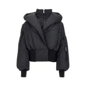 Attico Cotton-blend Padded Bomber Jacket - Black