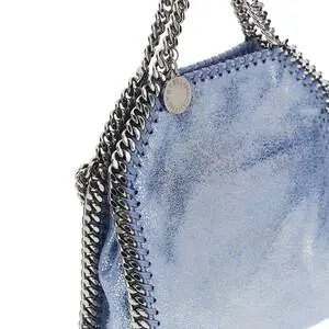 Stella McCartney Tiny Falabella Bag With Cracked Effect - Blue