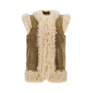 Etro Leather Vest With Paisley Emrboidery