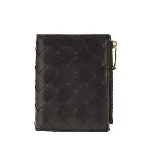 Bottega Veneta Intrecciato Nappa Leather Bi-fold Wallet - Brown