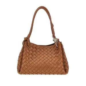 Bottega Veneta Intrecciato Leather Medium Parachute Bag - Brown
