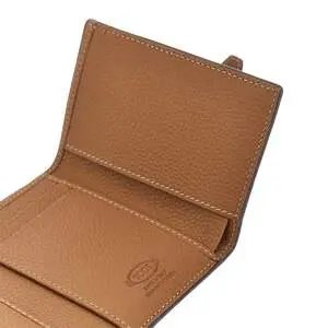 TOD'S Grained Leather Tri-fold Wallet