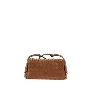 Bottega Veneta Notturno' Intrecciato Nappa Leather Pouch - Brown
