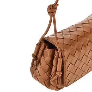 Bottega Veneta Notturno Intrecciato Nappa Leather Pouch - Brown