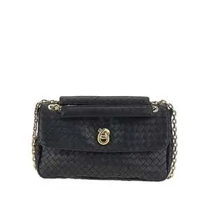 Bottega Veneta Intrecciato Nappa Leather Madison Bag - Black