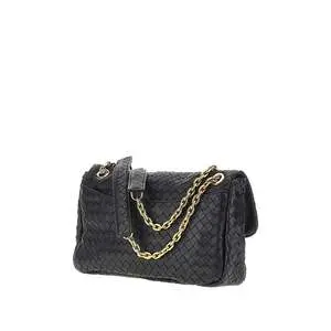 Bottega Veneta Intrecciato Nappa Leather Madison Bag - Black
