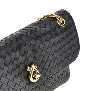 Bottega Veneta Intrecciato Nappa Leather Madison Bag - Black