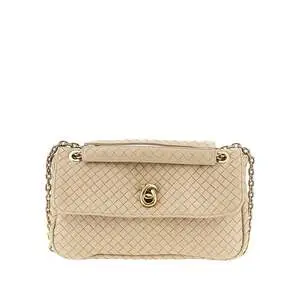 Bottega Veneta Intrecciato Nappa Leather Madison Bag - Beige