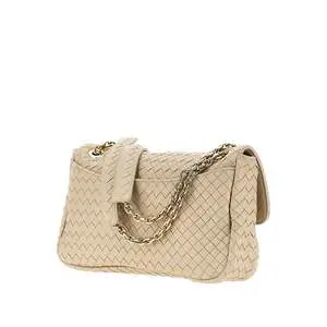 Bottega Veneta Intrecciato Nappa Leather Madison Bag - Beige