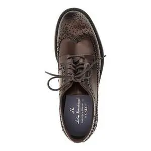 JUAN LACARCEL BY CALCE Brushed Leather Brogue Derby Shoes