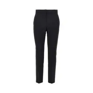 Max Mara Stretch Wool Canvas Cropped Pants