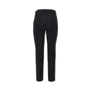 Max Mara Stretch Wool Canvas Cropped Pants