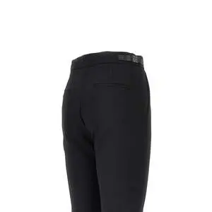 Max Mara Stretch Wool Canvas Cropped Pants