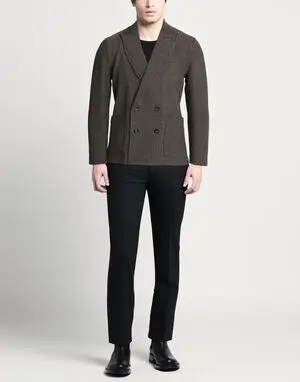 CIRCOLO 1901 Blazer Khaki Size Virgin Wool, Linen, Cotton, Polyamide, Elastane