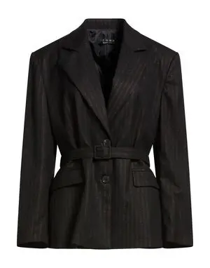 KAOS Single-breasted Striped Blazer With Belt