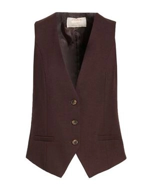 KAOS Tailored Vest Size Polyester, Viscose, Elastane - Brown