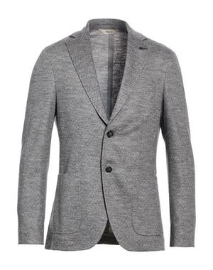 PAOLONI Blazer Size Virgin Wool, Cotton - Grey