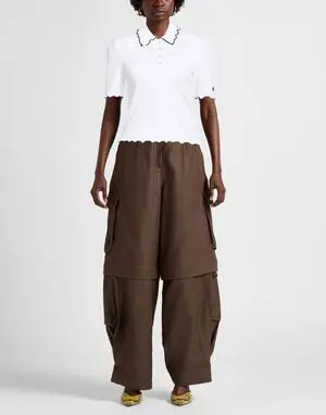 ROTATE BY BIRGER CHRISTENSEN Ribbed Jersey Polo Shirt