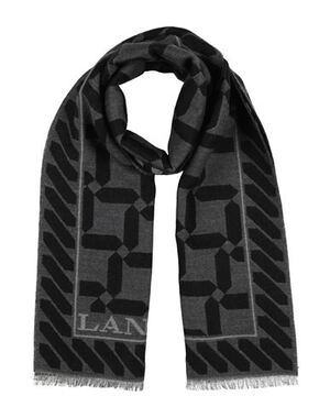 LANVIN Scarf Charcoal Virgin Wool, Elastane - Grey