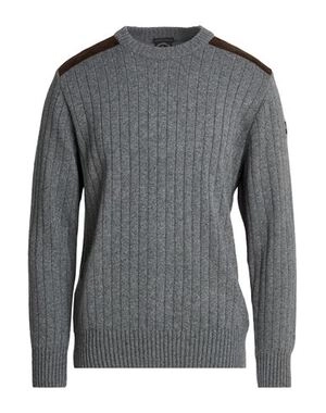 Paul & Shark Sweater Size Virgin Wool, Viscose, Cashmere, Goat Skin - Grey