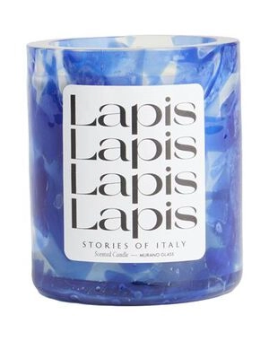 STORIES OF ITALY Candle Murano Glass - Blue
