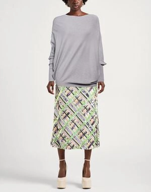 MANILA GRACE Knitted Crewneck Long Sleeve Sweater