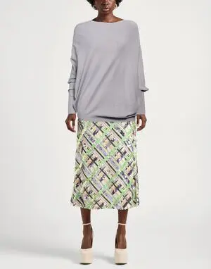 MANILA GRACE Knitted Crewneck Long Sleeve Sweater