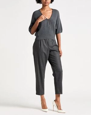 Brunello Cucinelli Cotton Mélange Ribbed Knit V-neck Sweater