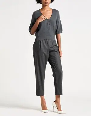Brunello Cucinelli Cotton Mélange Ribbed Knit V-neck Sweater