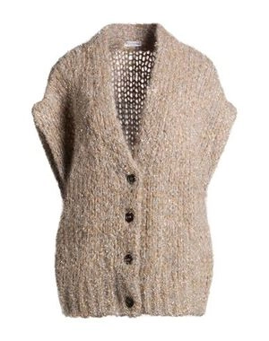 Brunello Cucinelli Cardigan Size Mohair Wool, Polyamide, Metal Fiber, Wool - Beige