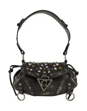 Guess Dark Calfskin Handbag