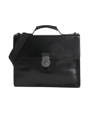 THE BRIDGE Leather Briefcase With Push-clasp Fastening