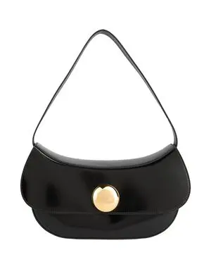 Marni Ovine Leather Saddle Bag With Twist-lock Fastening - Black