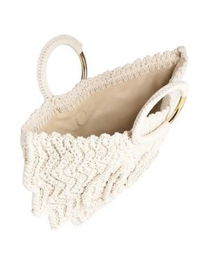 Chloé Handwoven Maxi Bag With Hoop Handle - White