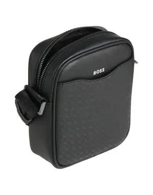 Hugo Boss Regenerated Leather And Recycled Polyamide Crossbody Bag
