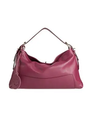 LAURA DI MAGGIO Dark Leather Tote Bag - Red
