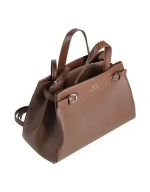 Armani Exchange Handbag Chocolate Polyester, Polyurethane