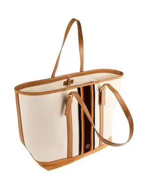 Bally Textile Fibers And Leather Shoulder Bag